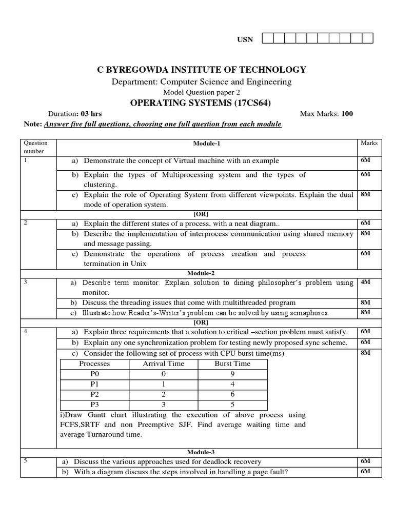 Os Model QP-2 PDF | PDF | Scheduling (Computing) | Process (Computing)