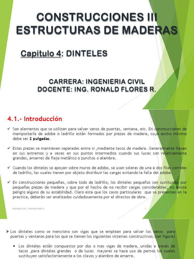 Presentación - MADERAS 3 - DINTELES | PDF | Naturaleza | Science