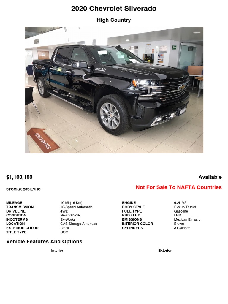 2020 Chevrolet Silverado (20SILVHC) | PDF | Chevrolet Silverado | Four ...