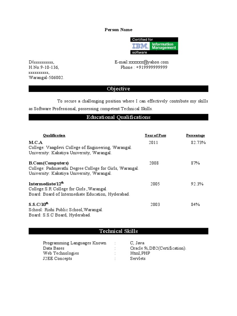 Objective: Person Name | PDF | Java Server Pages | Java (Programming Language)