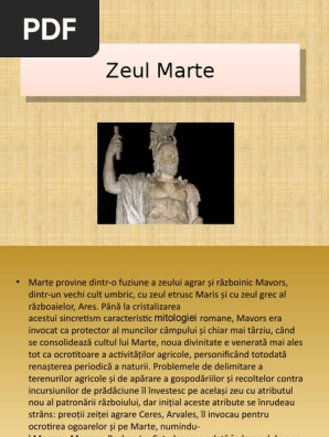 Zeul Marte In Mitologia Latina Definition Marte Si Mercurius | PDF