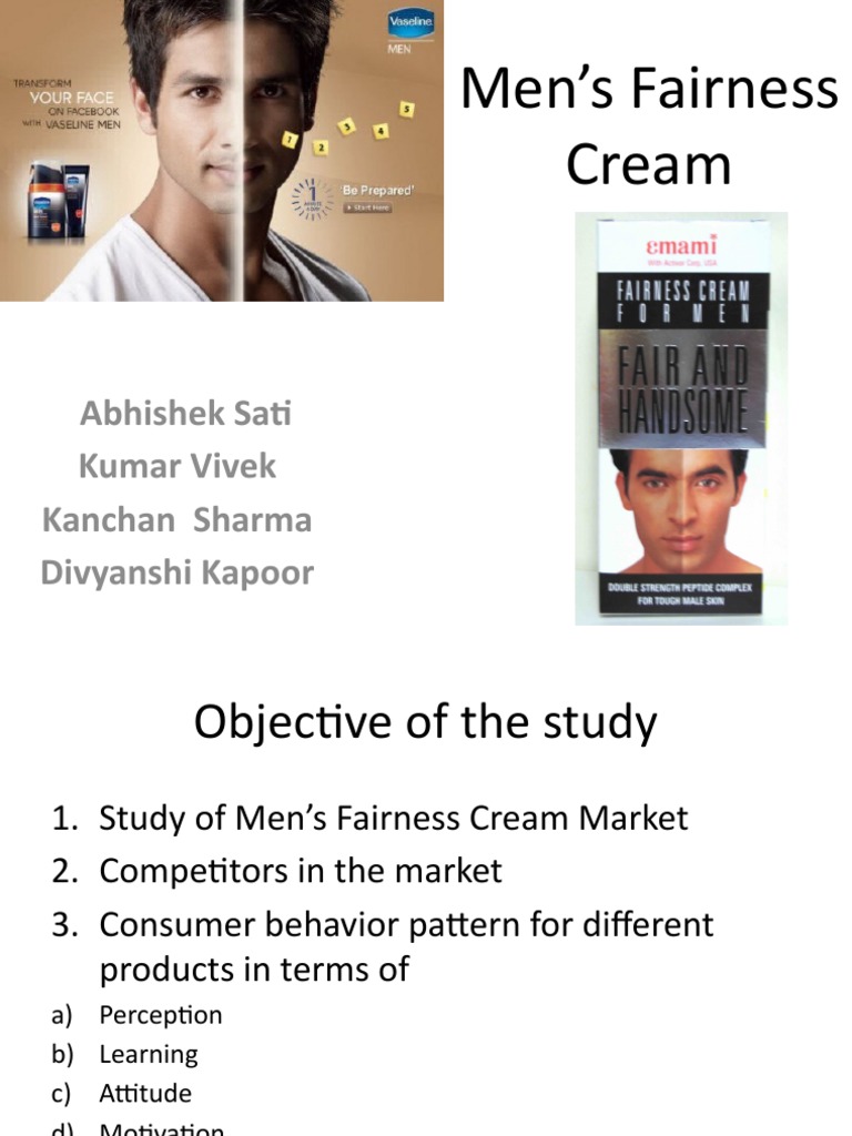 Men's Fairness Cream: Abhishek Sati Kumar Vivek Kanchan Sharma Divyanshi Kapoor | PDF | Business ...
