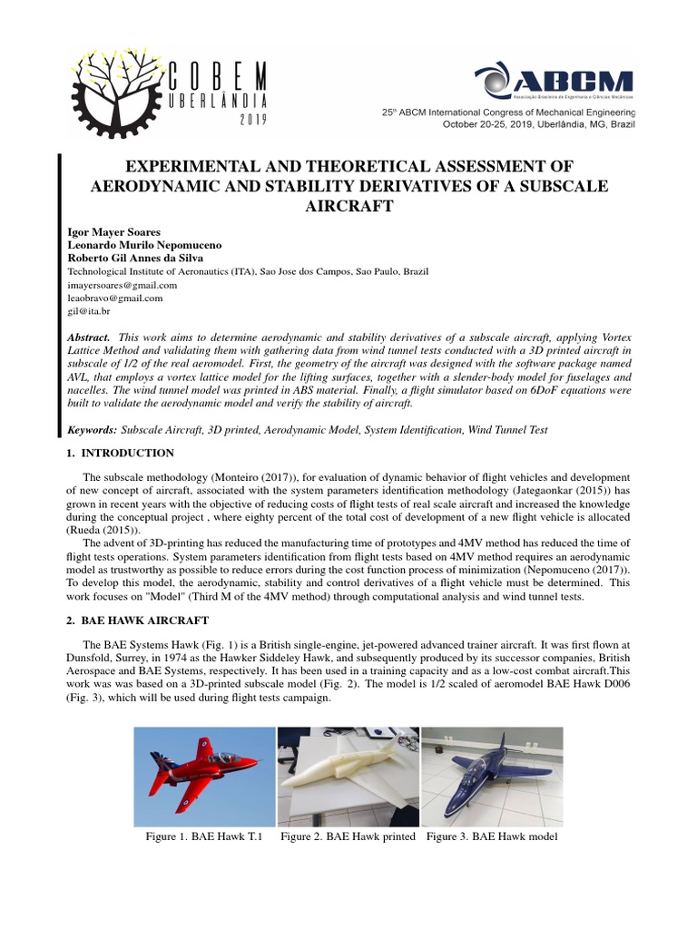 Aerodynamic Assessment of Subscale Aircraft | PDF | Wind Tunnel | Aircraft