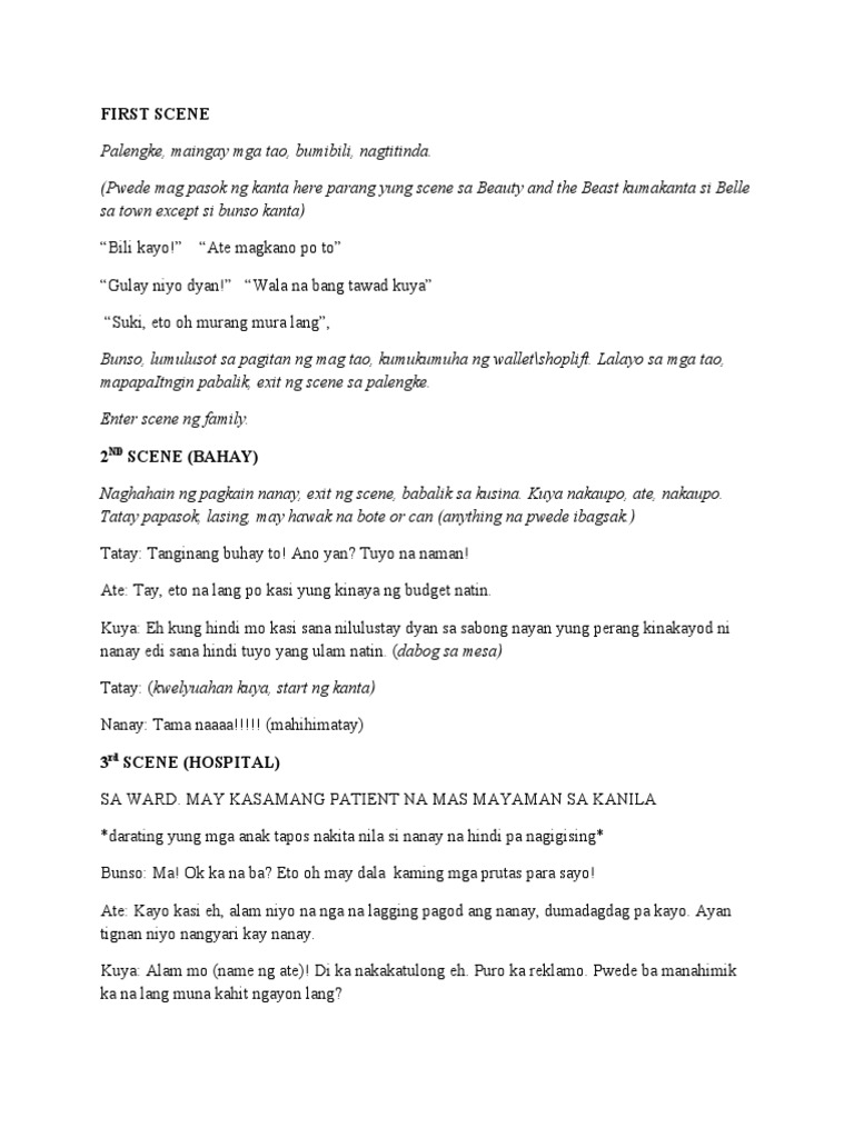 Musical Play Script | PDF