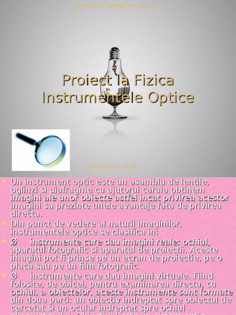 Instrumente Optice | PDF