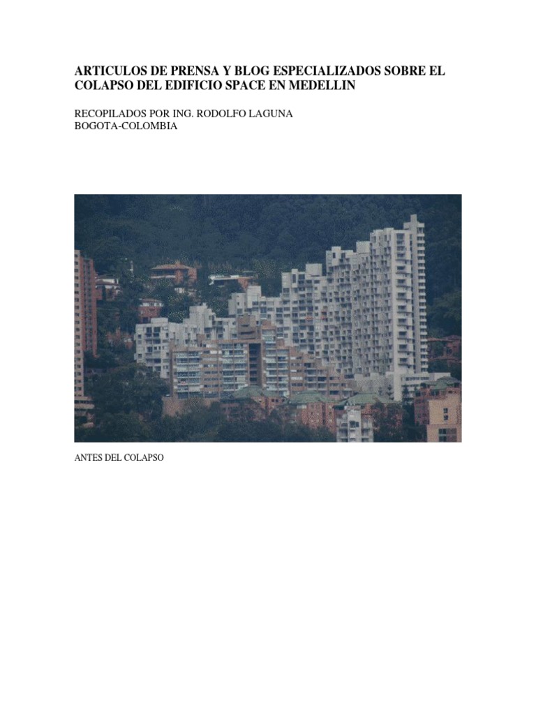 Edificio Space en Medellin Parte 1 | PDF | Fundación (Ingeniería) | Hormigón