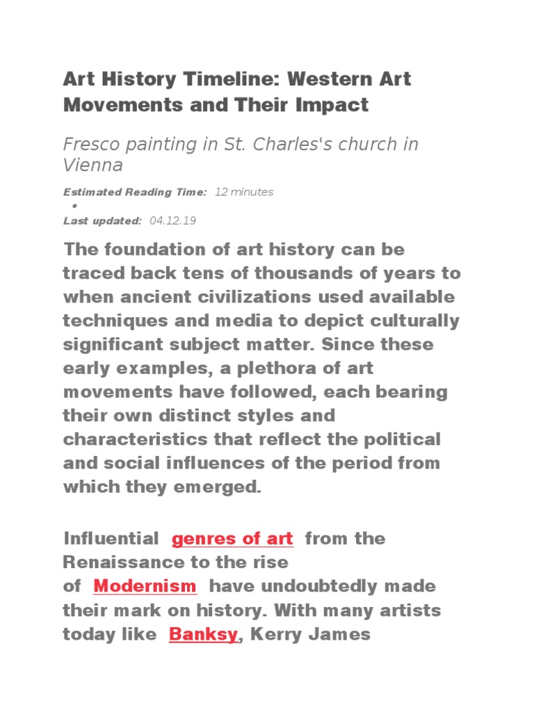 Art History Timeline | Download Free PDF | Surrealism | Expressionism