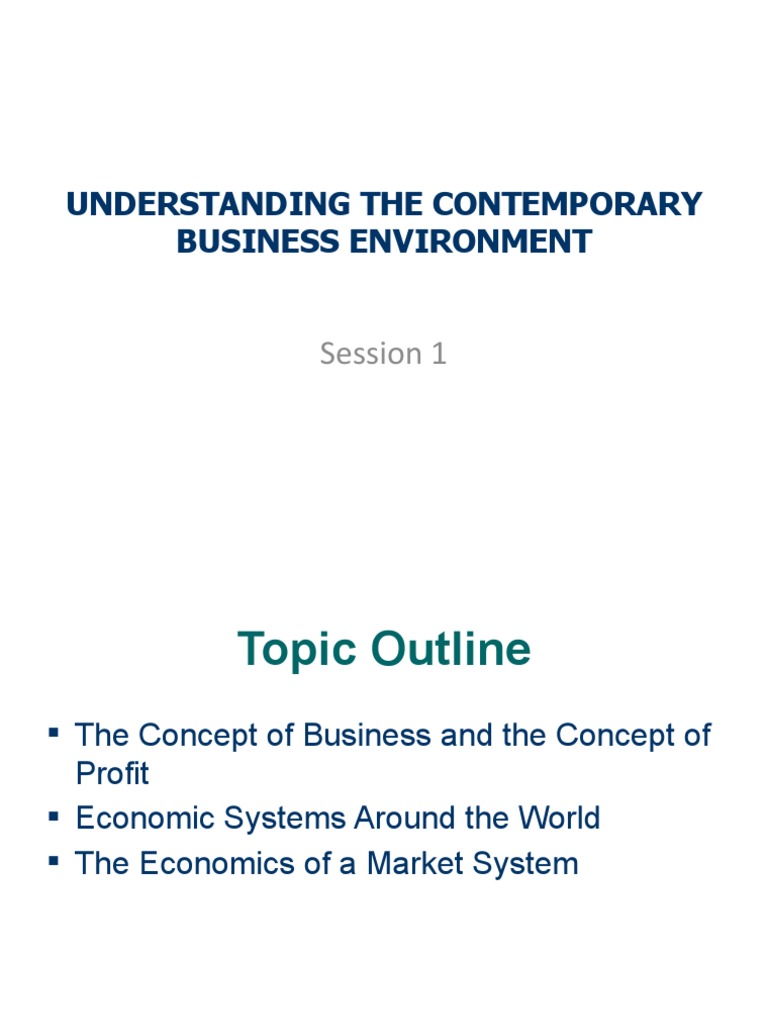 Understanding The Contemporary Business Environment | PDF | Market ...