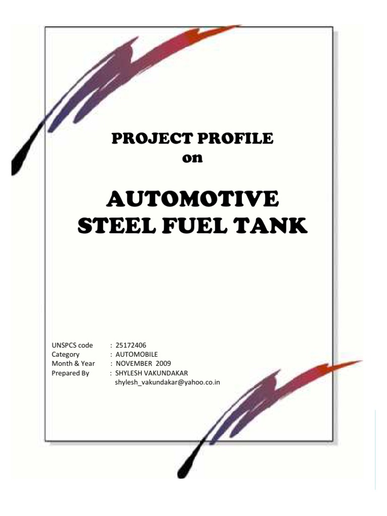 Steel Fuel Tank Project Profile | PDF | Deformation (Engineering ...
