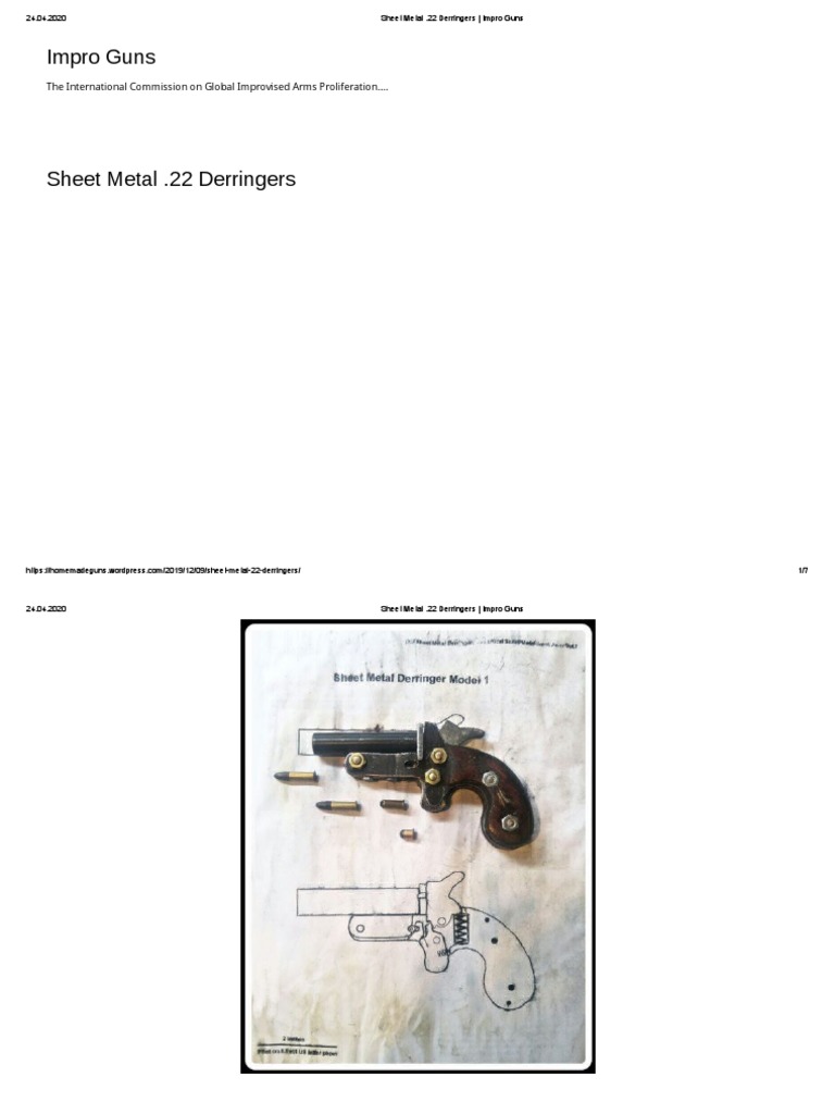 DIY Sheet Metal .22 Derringers Guide | PDF | Firearms | Projectile Weapons