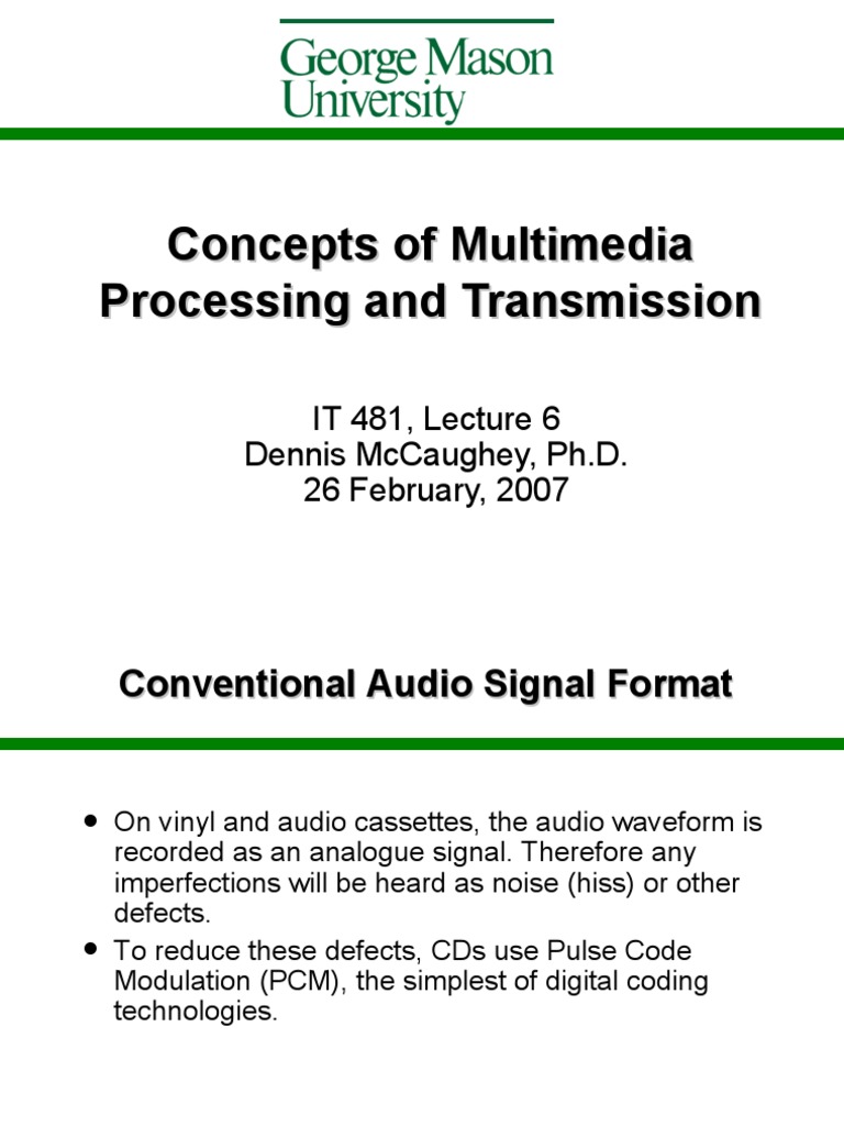 Concepts of Multimedia Processing and Transmission | PDF | Data Compression | Sampling (Signal ...