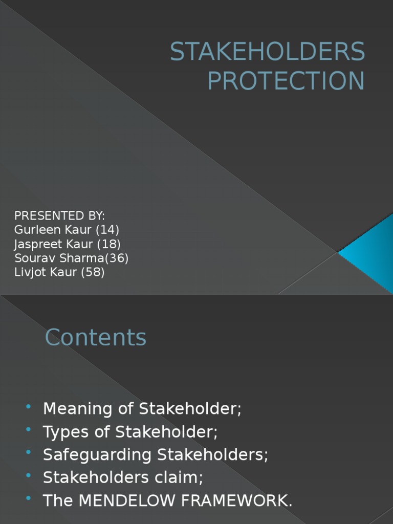 Stakeholders Protection | PDF | Stakeholder (Corporate) | Policy