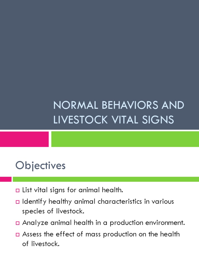 Normal Behaviors and Livestock Vital Signs | PDF | Sheep | Rectum