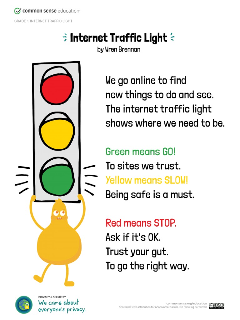 Grade 1 - Internet Traffic Light Poem Poster | PDF