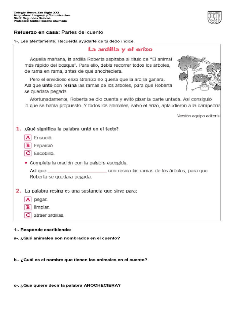 La Ardilla y El Erizo PDF | PDF | Poesía | Ficción general