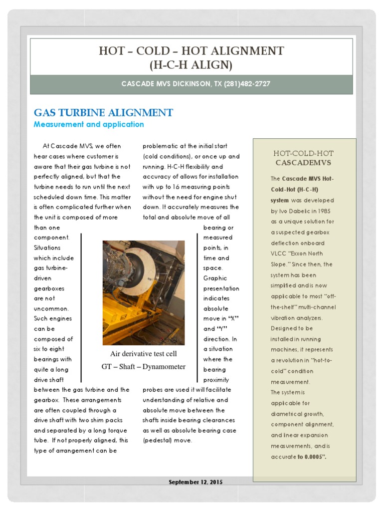 Hot Cold Hot Alignment PDF | PDF | Transmission (Mechanics) | Gas Turbine
