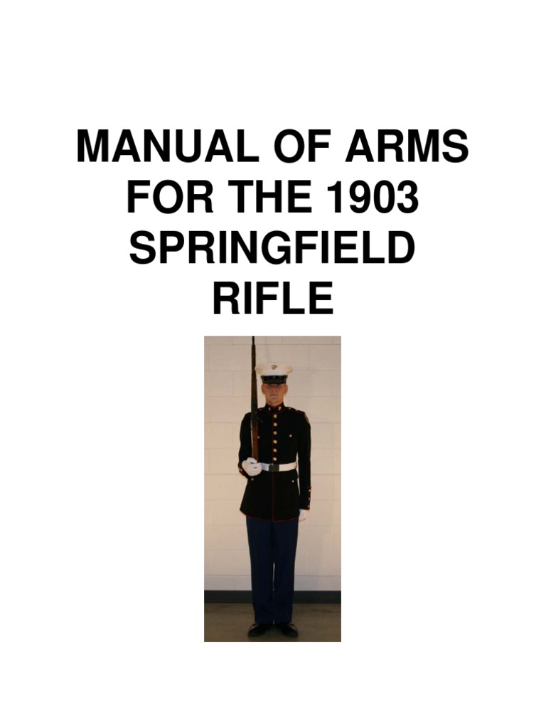 Manual of Arms FOR THE 1903 Springfield Rifle | PDF | Arm | Hand