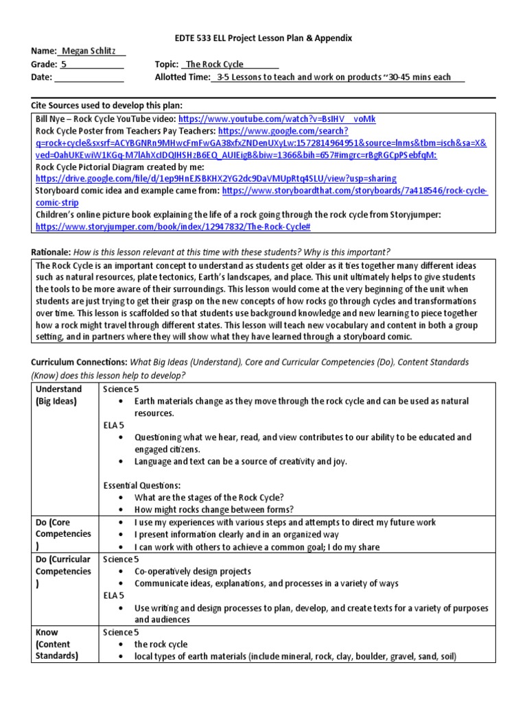 Ell Science Ela 5 Lesson | Download Free PDF | Rock (Geology ...