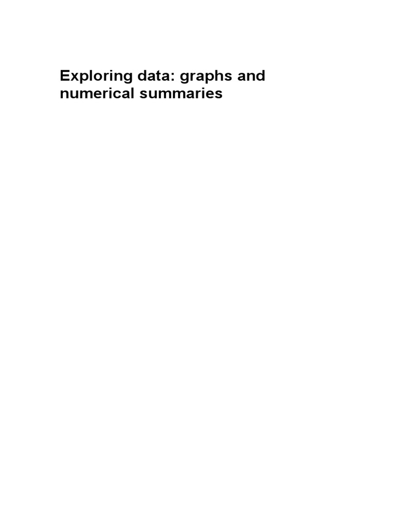 Exploring Data Graphs And Numerical Summaries Pdf Pie Chart Chart