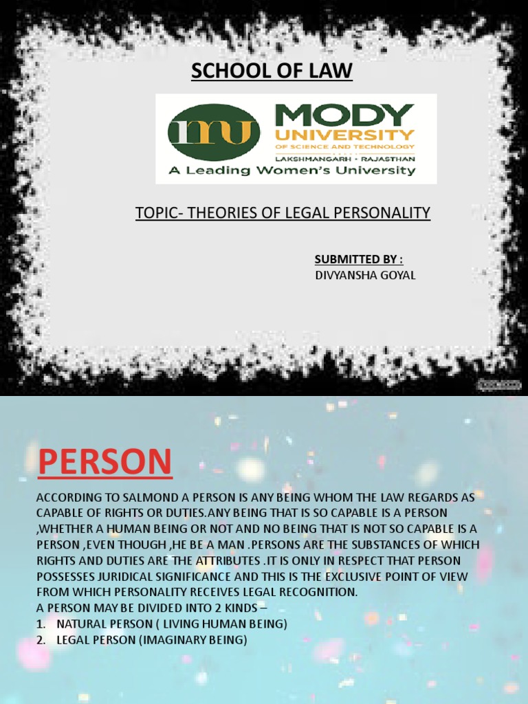Theories of Legal Personality | PDF | Corporations | Jurisprudence Theories of Legal Personality | PDF | Corporations | Jurisprudence