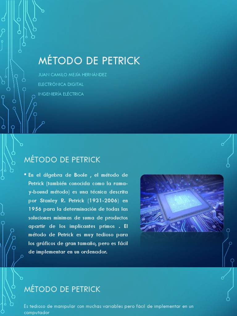 Método de Petrick en Álgebra Booleana | PDF | Enseñanza de matemática ...