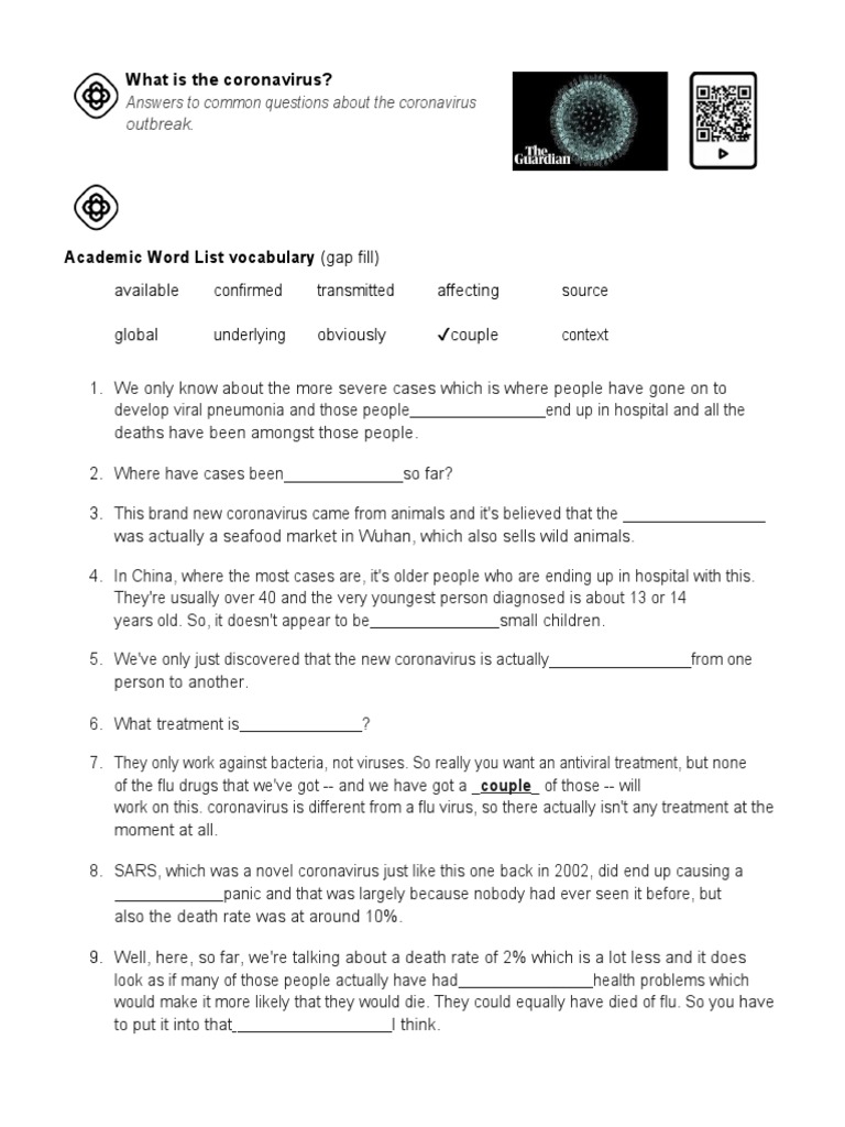 Answers To Common Questions About The Coronavirus Outbreak | PDF