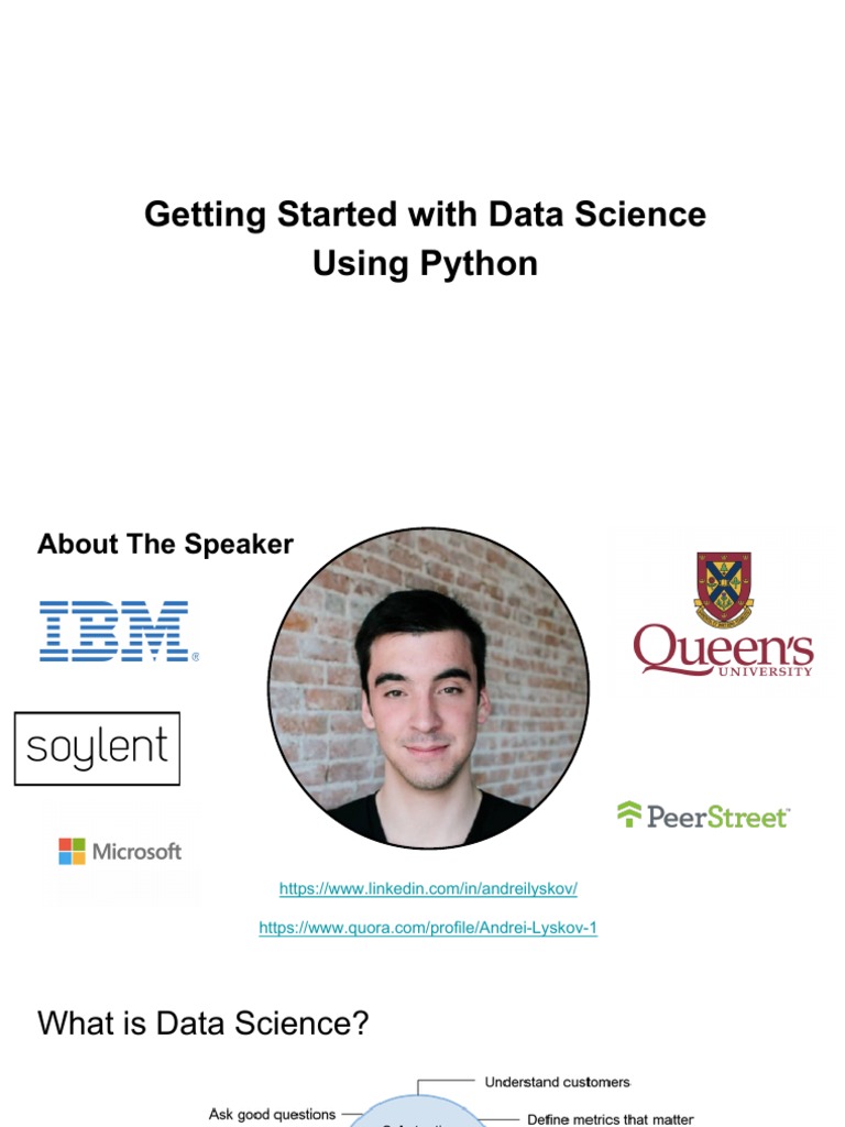 Getting Started With Data Science Using Python Pdf Machine Learning Applied Mathematics
