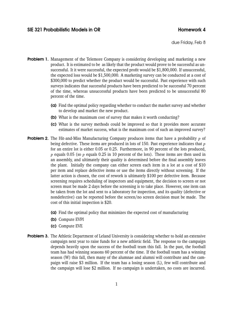 Optimal Decision-Making Under Uncertainty: Analyzing Three Probabilistic Problems Using Markov ...