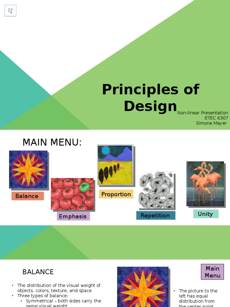 SM Principle of Design | PDF | Composition (Visual Arts) | Vision