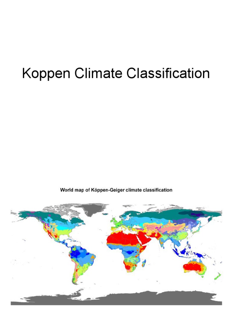 (A) Tropical Koppen Climate Classification | PDF | Climate | Physical ...