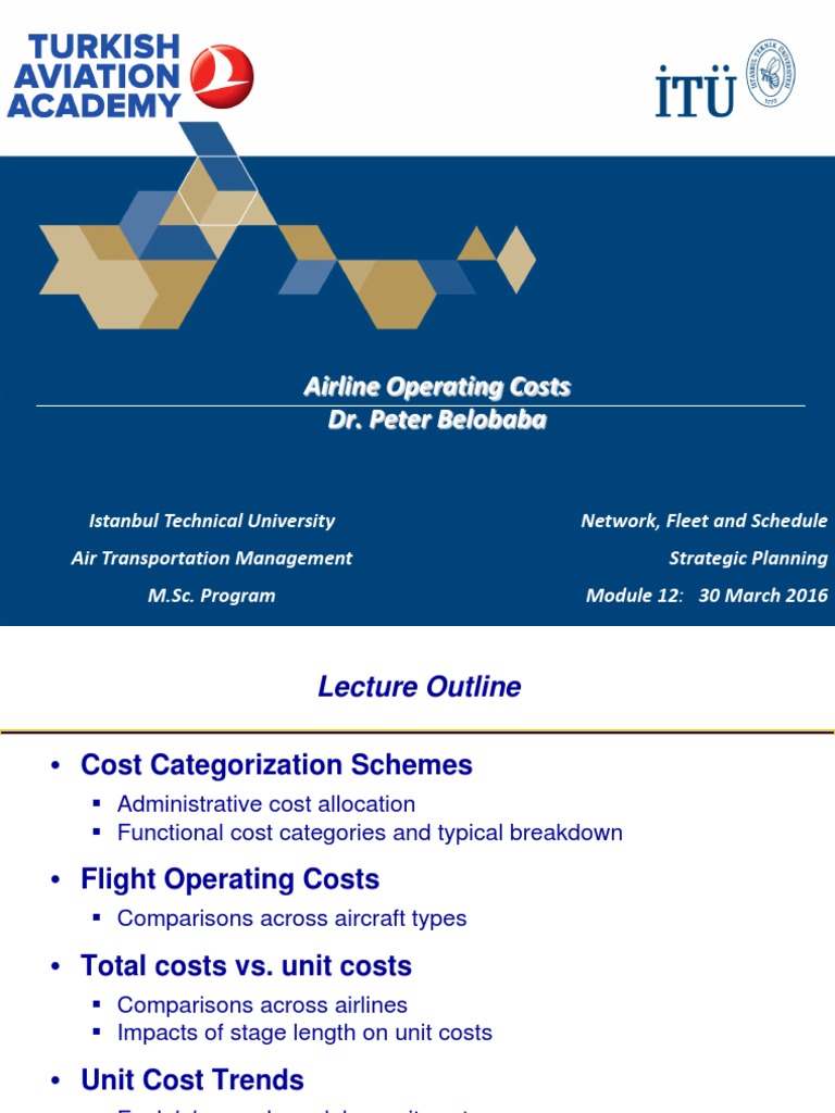 Airline Operating Cost Breakdown Analysis | PDF | Airlines | Aviation