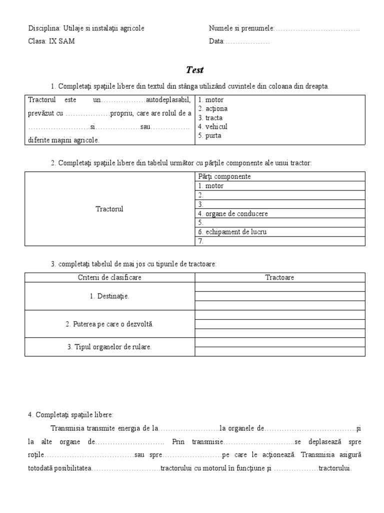 Test Tractor 2 | PDF