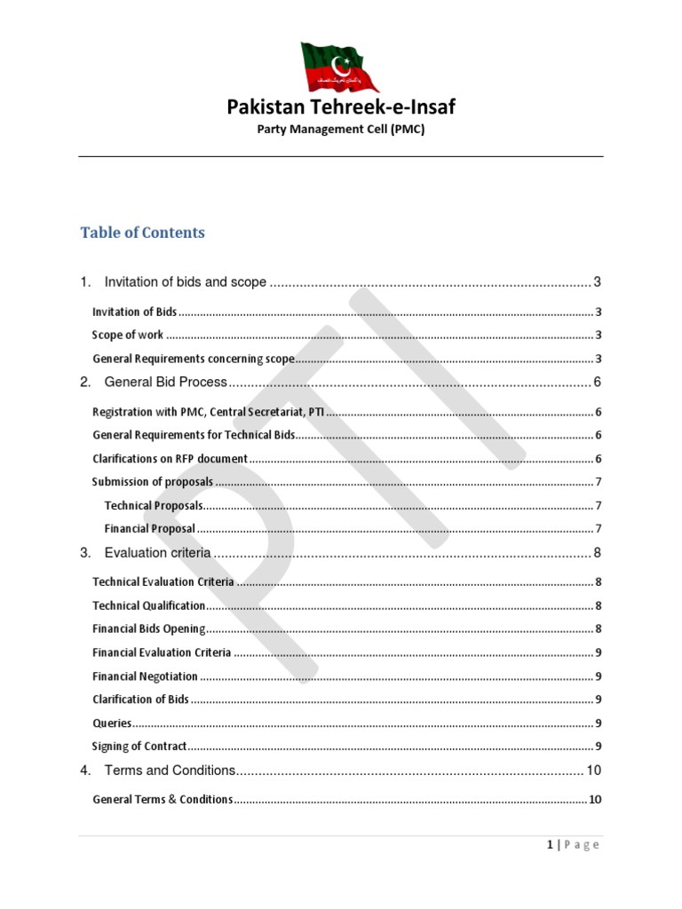 Pti - RFP (Pmis) PDF | PDF | Request For Proposal | Metadata