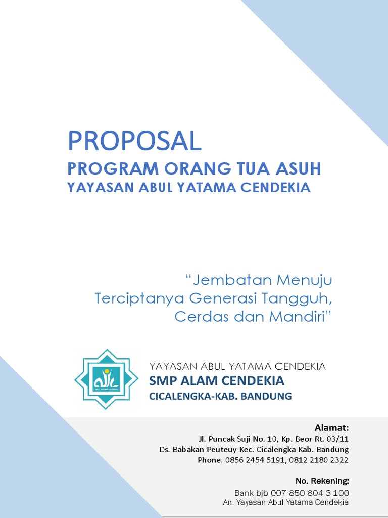 Proposal Orang Tua Asuh AYC2020 | PDF