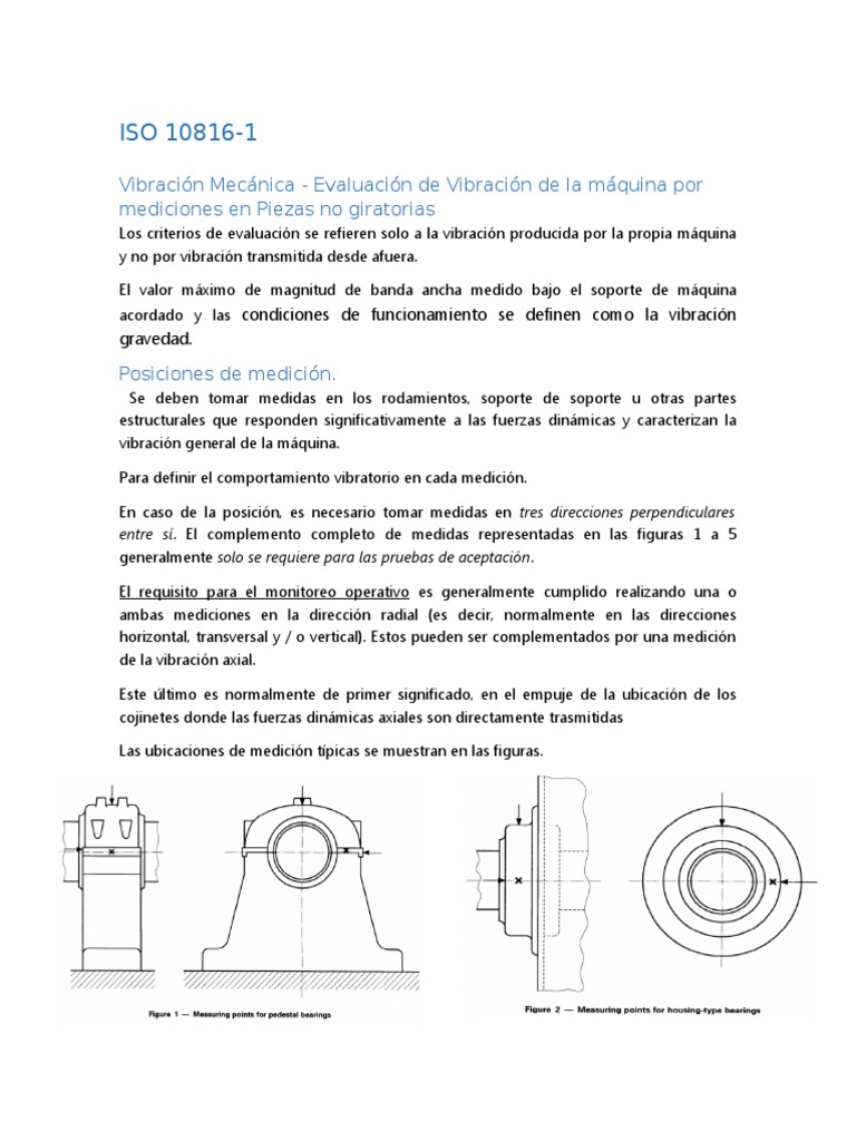 Resumen ISO 10816 | PDF | Medición | Energía y recursos