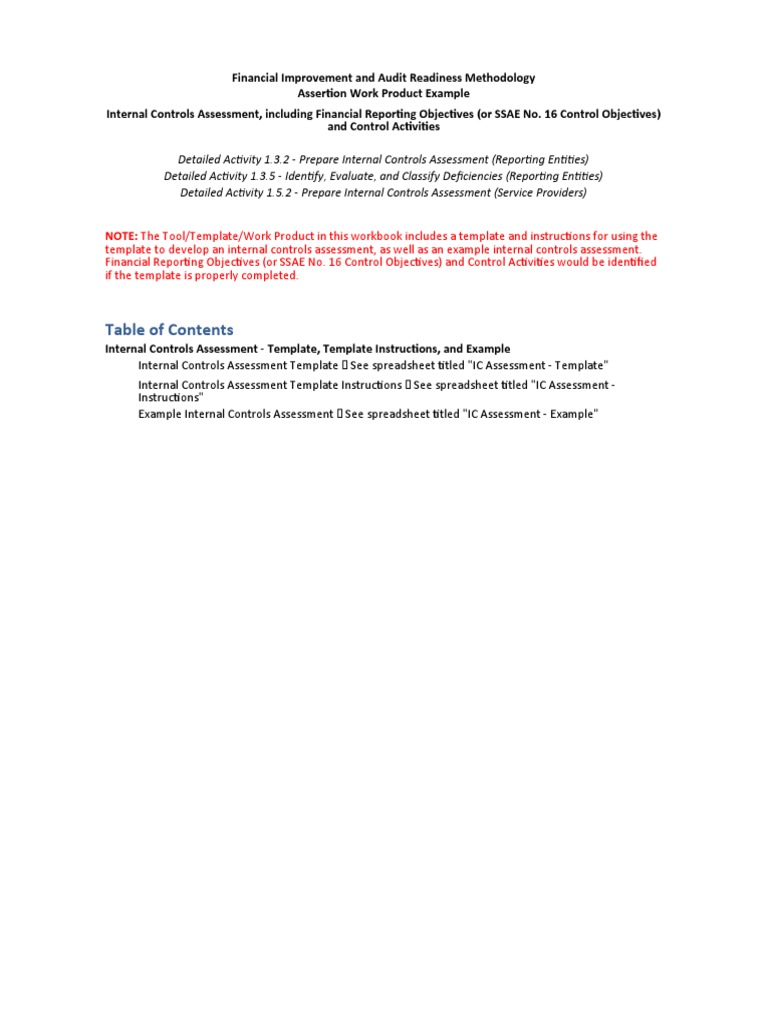 ICFR Template | PDF | Internal Control | Accounts Payable