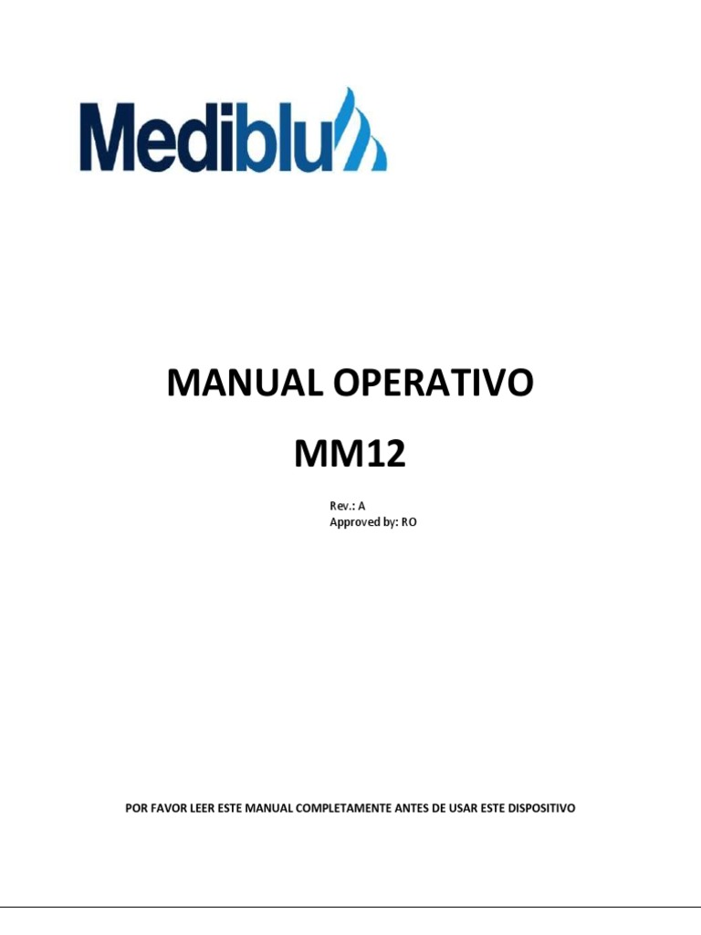 MM12 Manual Operativo SPA | PDF | Presión sanguínea | Monitor de ...