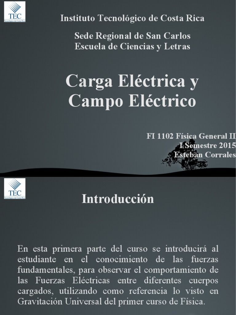 Fisica 2 Campo Electrico PDF | PDF | Gravedad | Fuerza