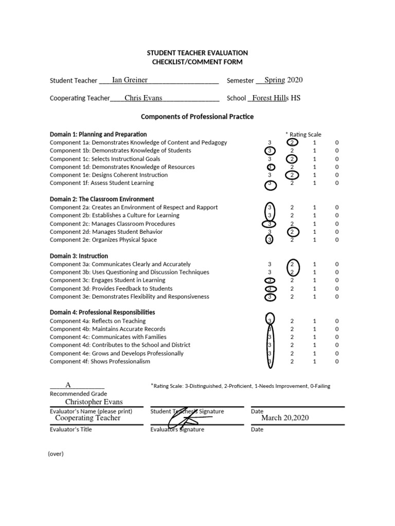 Midterm Evaluation Form Ian March 2020 | PDF | Classroom | Classroom ...