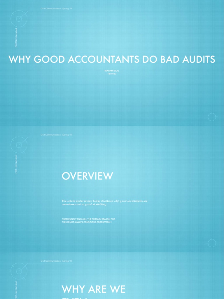 Why Good Accountatns Do Bad Audits | PDF | Audit | Bias