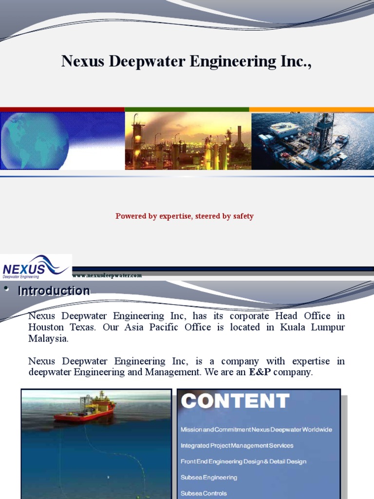 Deepwater Engineering Solutions | PDF | Bp | Petroleum Industry
