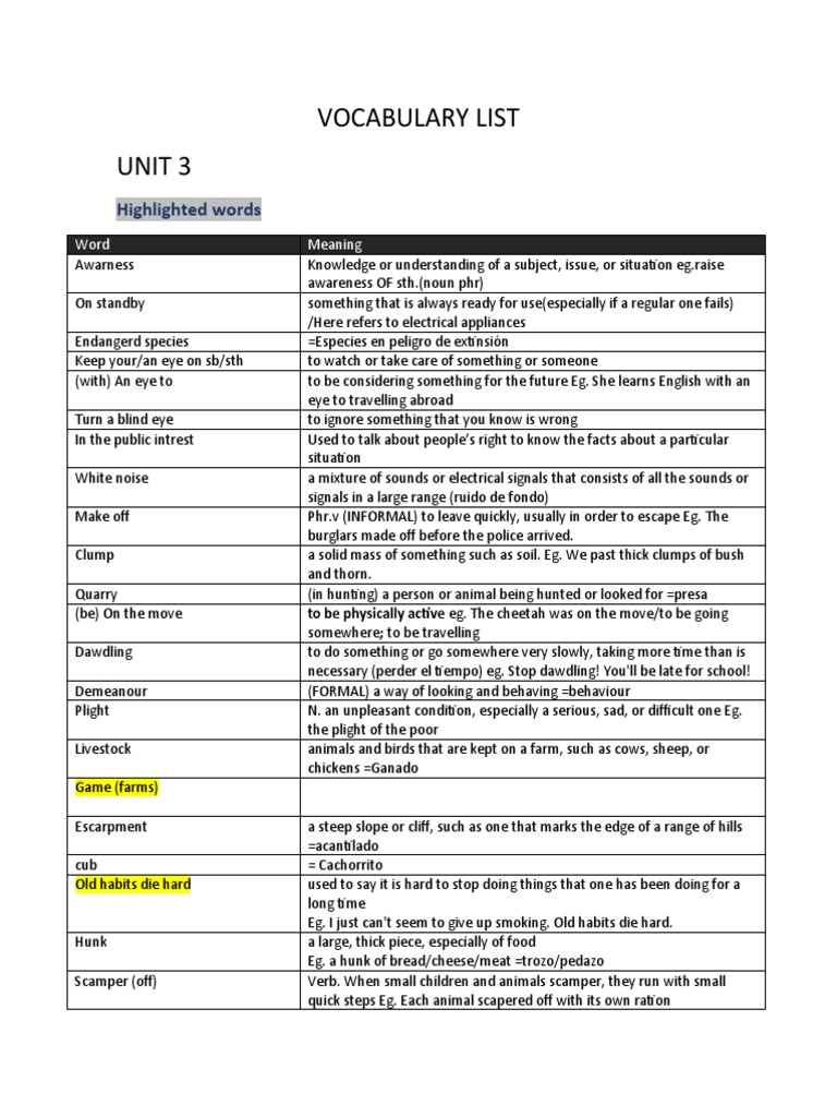 VOCABULARY BOOST | PDF