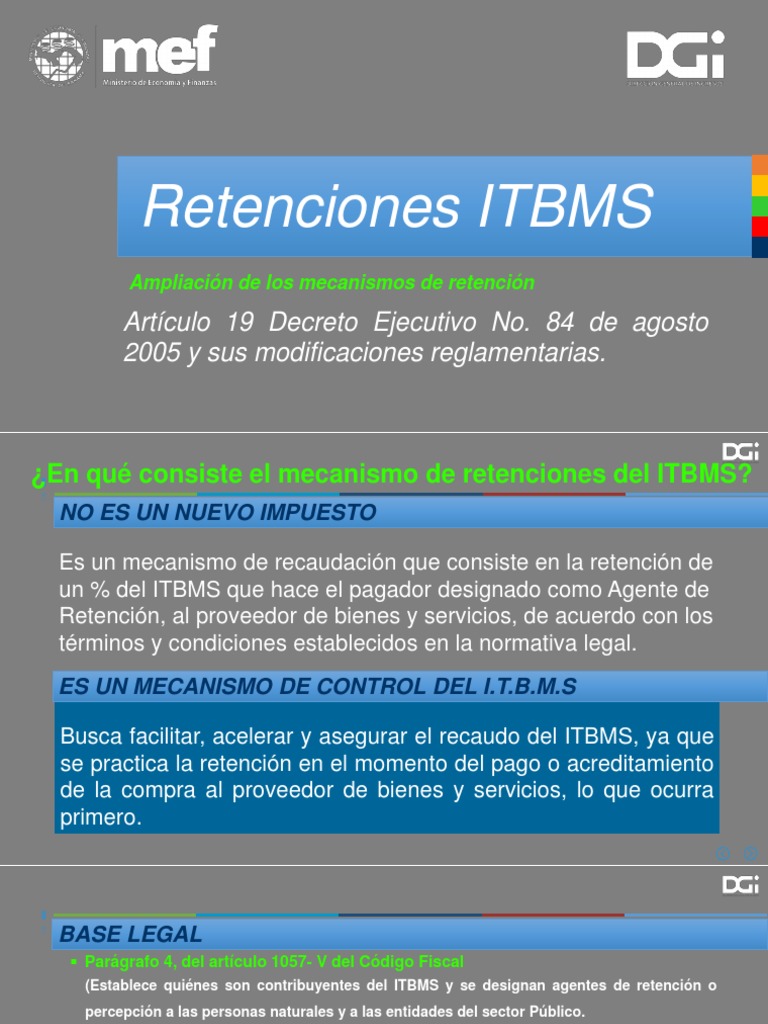 Gubernamental Presentacion Retencion Itbms 22062017 | PDF | Impuesto ...