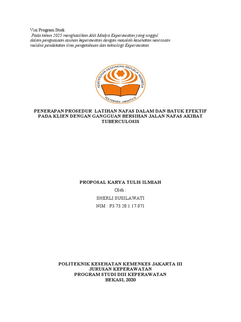 Proposal Karya Tulis Ilmiah Sherli Siap 2020 | PDF