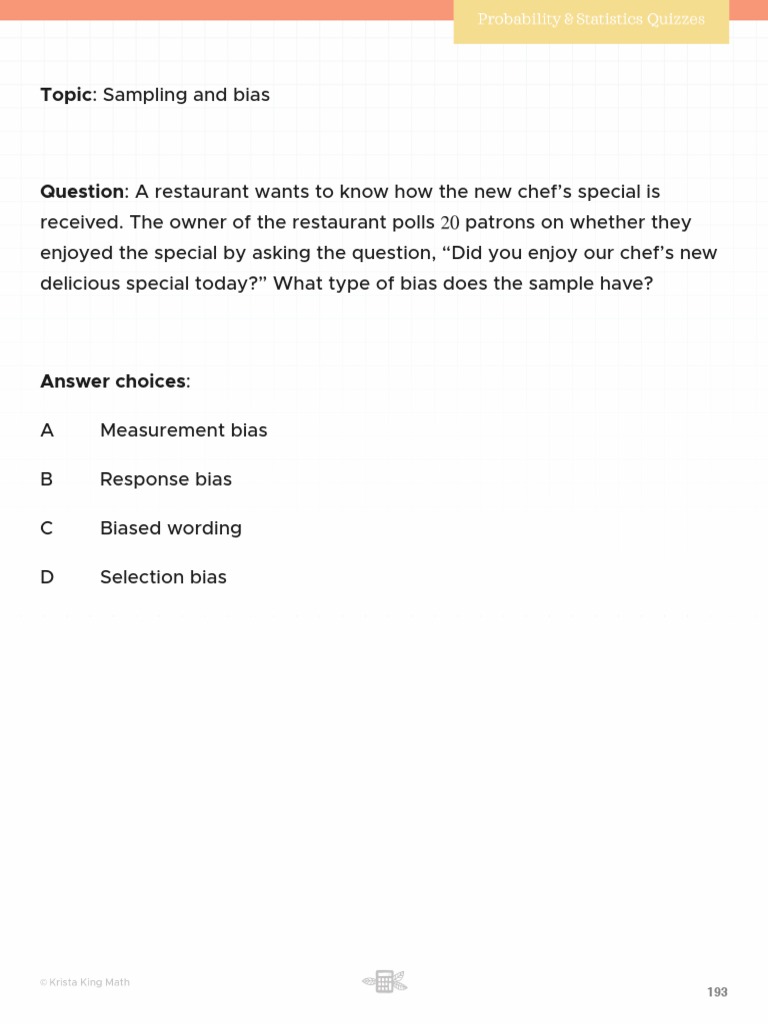 078 Sampling-And-Bias | PDF | Opinion Poll | Sampling (Statistics)