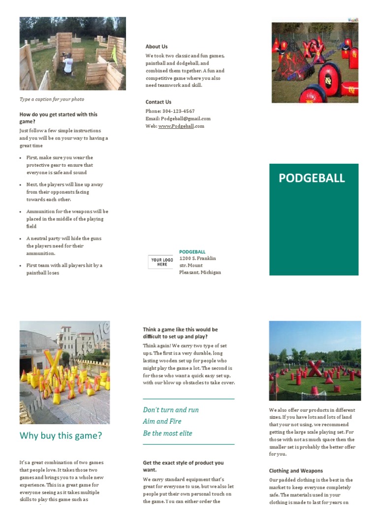 Podgeball Brochure 1 | PDF | Firearms | Projectile Weapons
