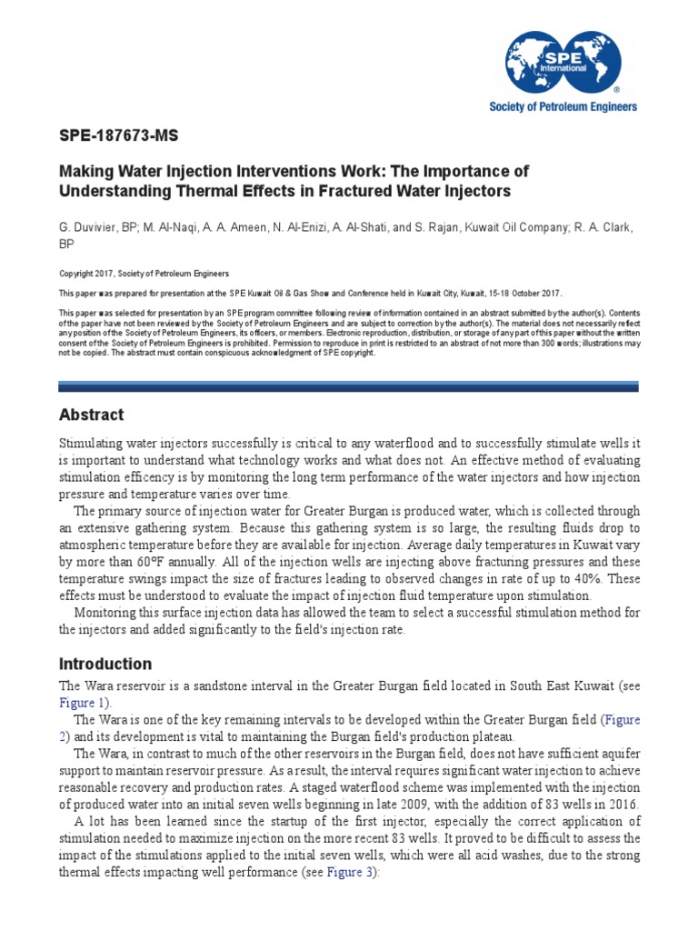 SPE-187673-MS Making Water Injection Interventions Work: The Importance ...