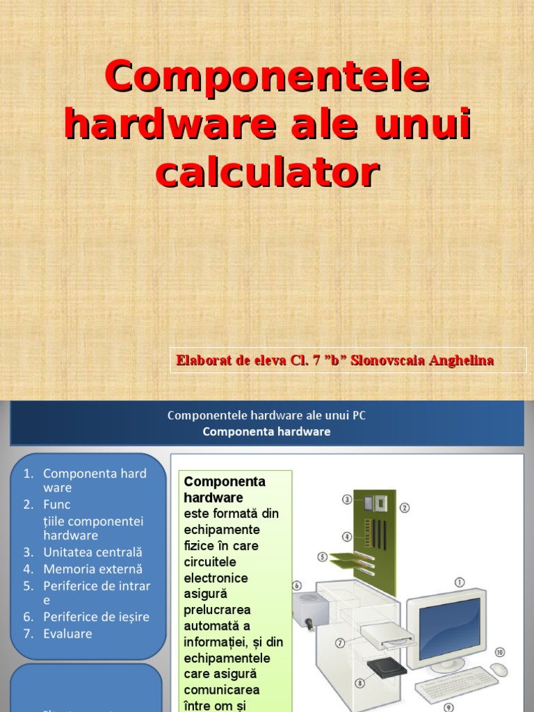 Componentele Hardware Ale Unui Calculator | PDF