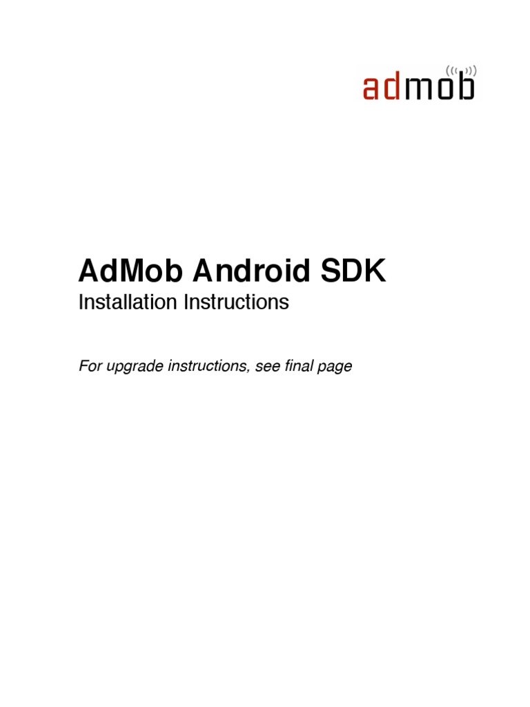 AdMob SDK Setup for Android Devs | PDF | Android (Operating System) | Eclipse (Software)