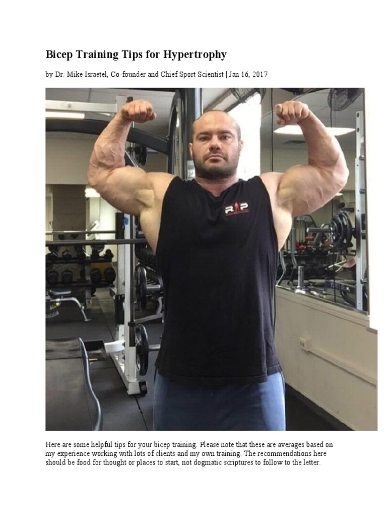 Bicep Training Tips For Hypertrophy | PDF | Musculoskeletal System | Sports